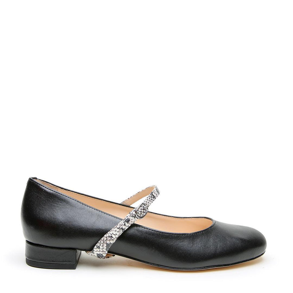 Black Ballet Flat + Python Twiggy | Alterre Customizable Ballet Flats