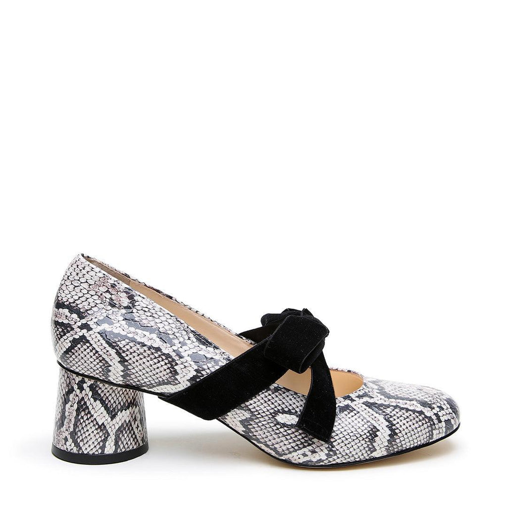 Python Ballet Pump + Black Velvet Marie | Alterre Customizable Shoes