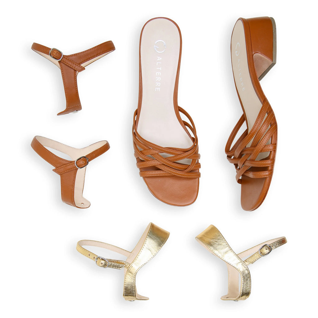 Cognac Bell Sandal Starter Kit | Alterre Interchangeable Sandals